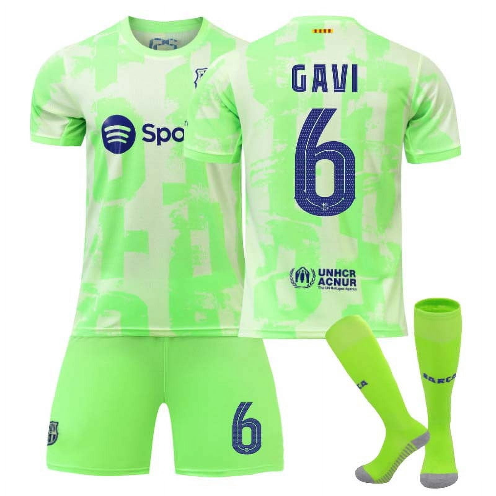 24/25 Barcelona 2nd Away jersey No.6 GAVI fan training jersey set adult ...