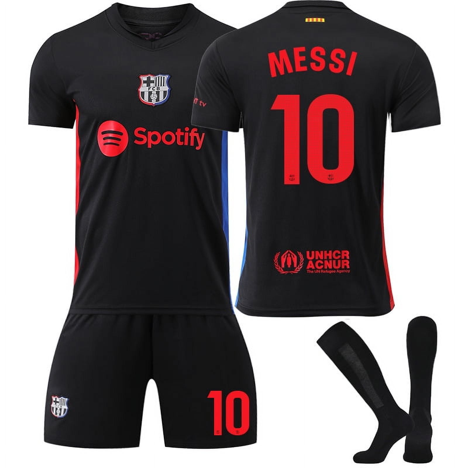 24/25 Barcelona Away jersey No.10 ME_SSI fan training jersey set adult ...