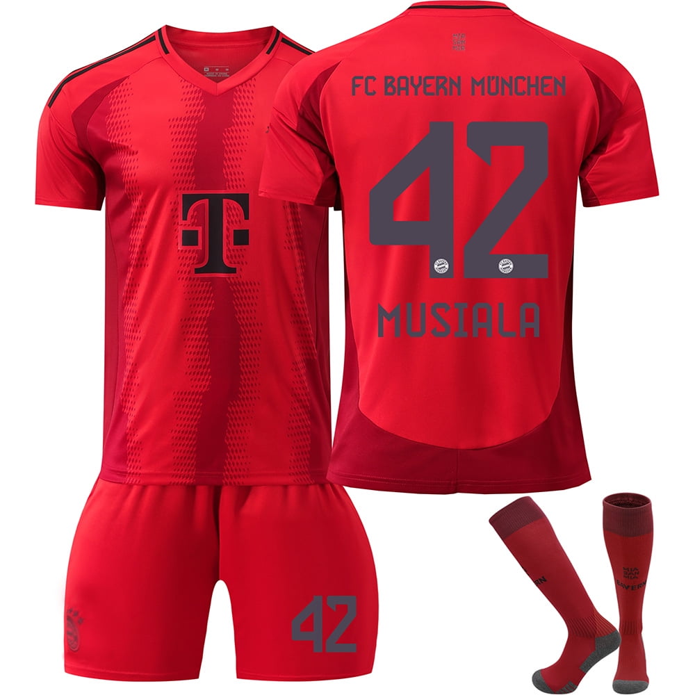 24/25 Bayern home football jersey No.42 Musiala Soccer Training Suits ...