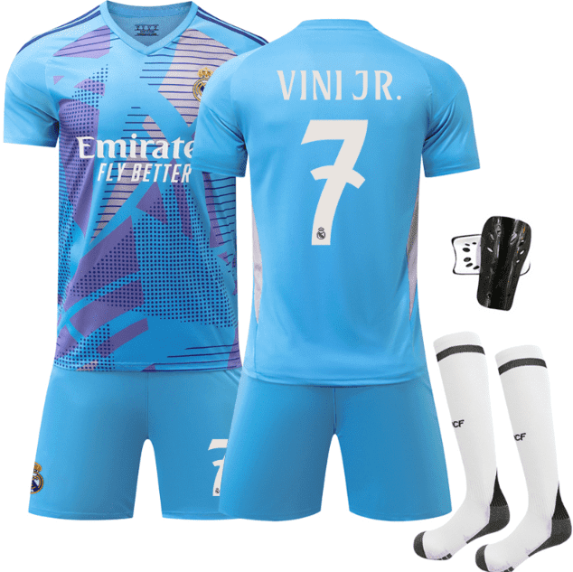 24/25 Blue Activewear No.7 Vini Jr Soccer Team Fans Training Football ...