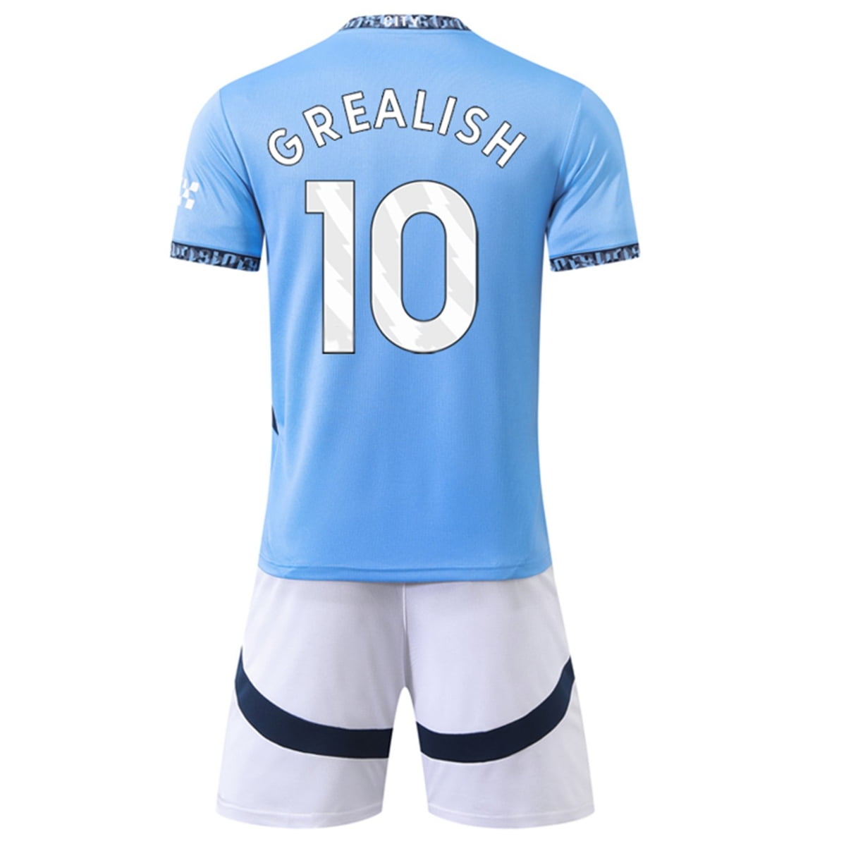 24/25 Blue Home Soccer Activewear No.10 Grealish Football Fans Training ...
