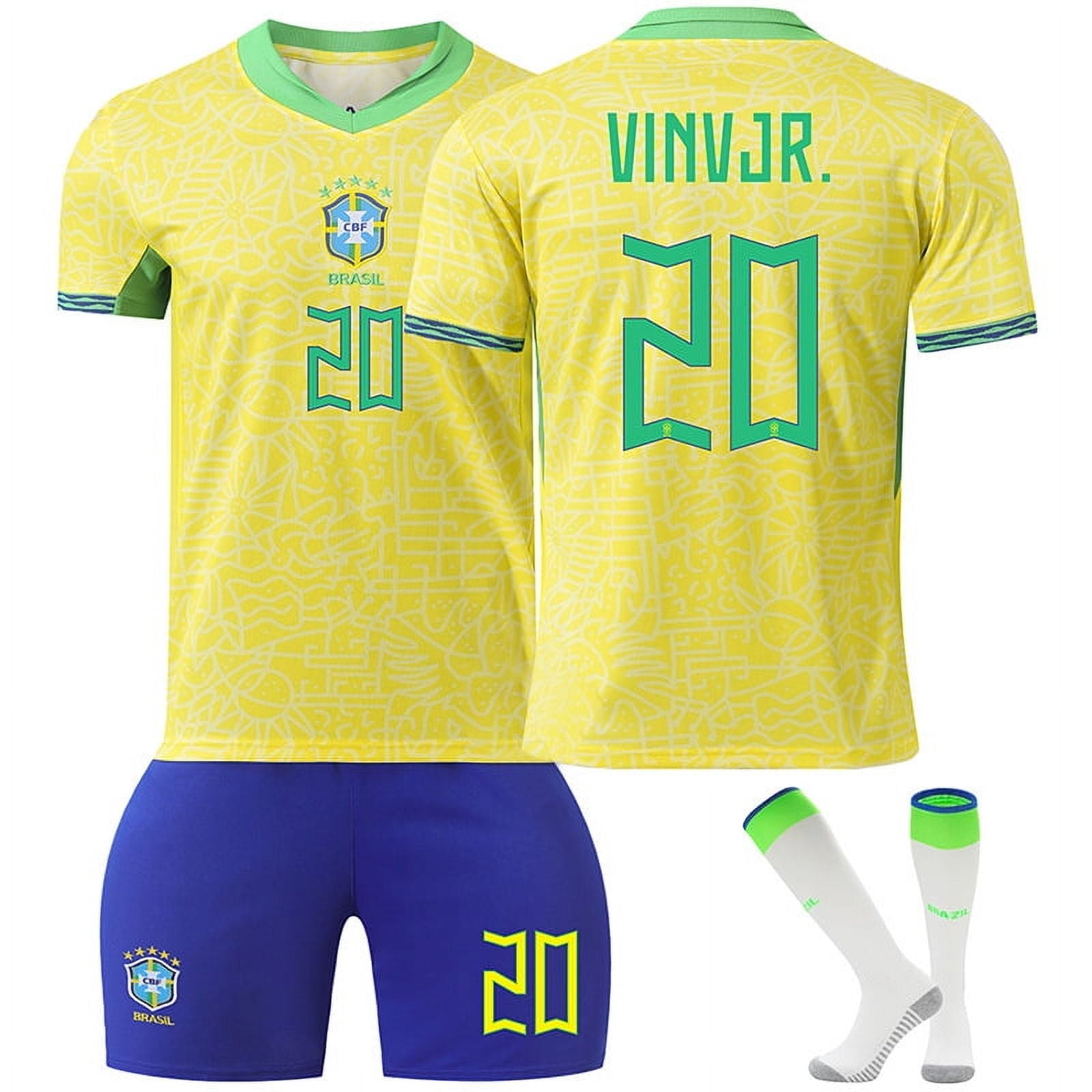 24/25 Brazil home jersey No.20 VINI JR. Soccer Training Suits Adult and ...