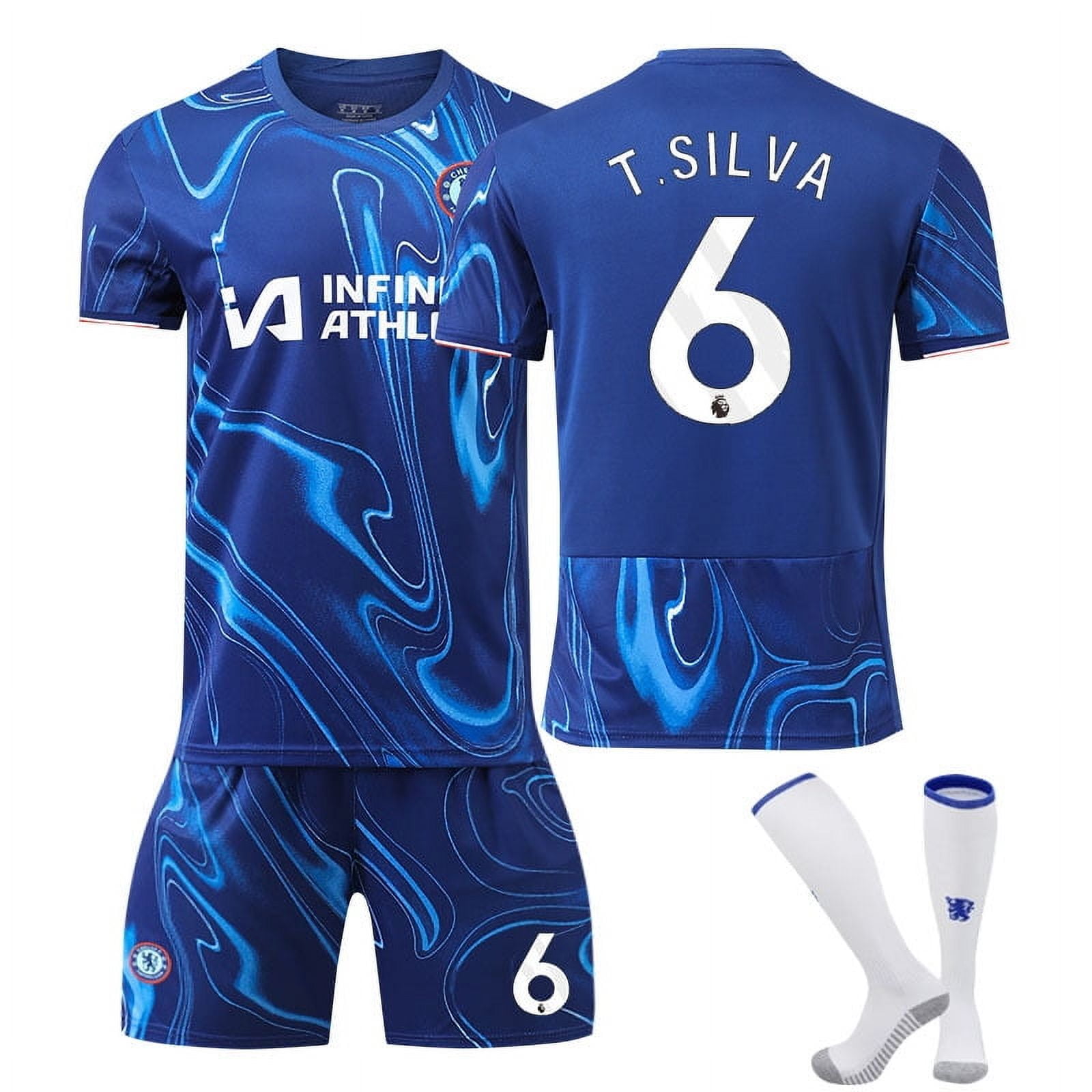 24/25 Chelsea Away Home No.6 T.SILVA football jersey fan training ...