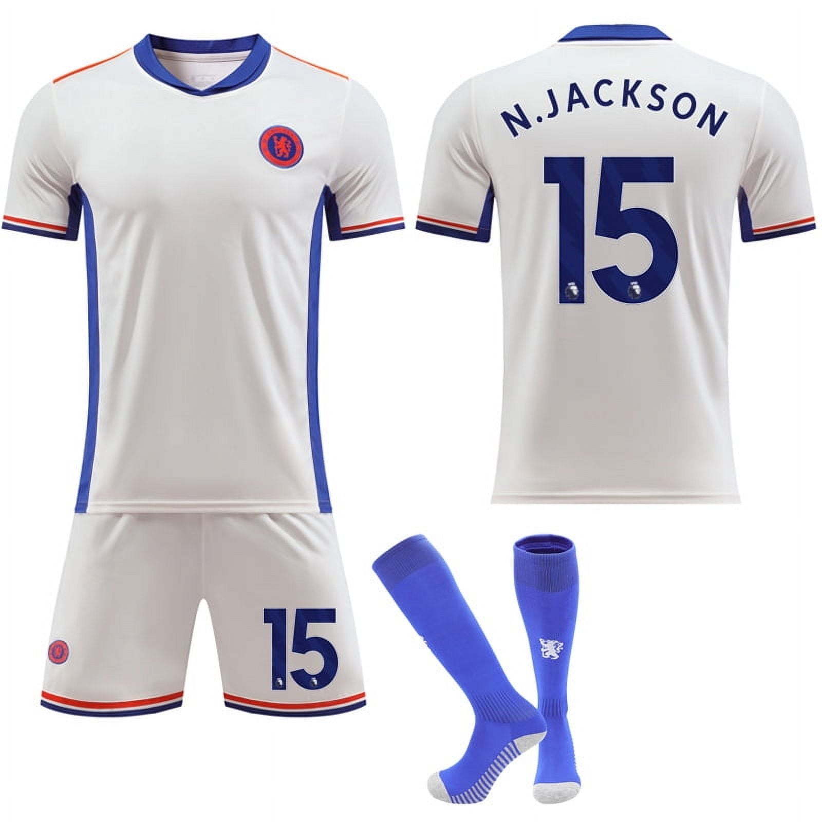 24/25 Chelsea Away Soccer Activewear No.15 N.JACKSON Fans Training ...