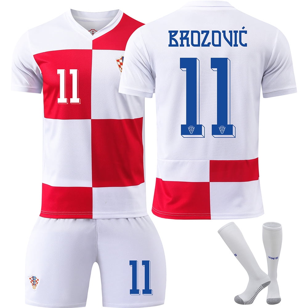 24/25 Croatia Home Soccer Activewear No.11 BROZOVIC Fans Training ...