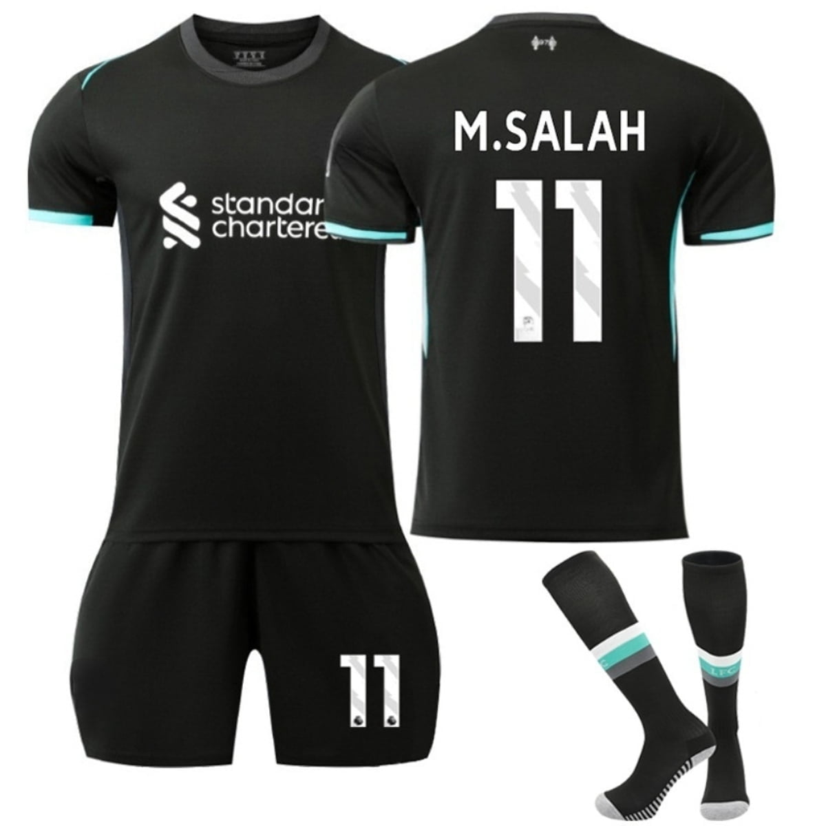 24/25 Customizable Black Away Activewear Soccer No.11 M.SALAH Training ...
