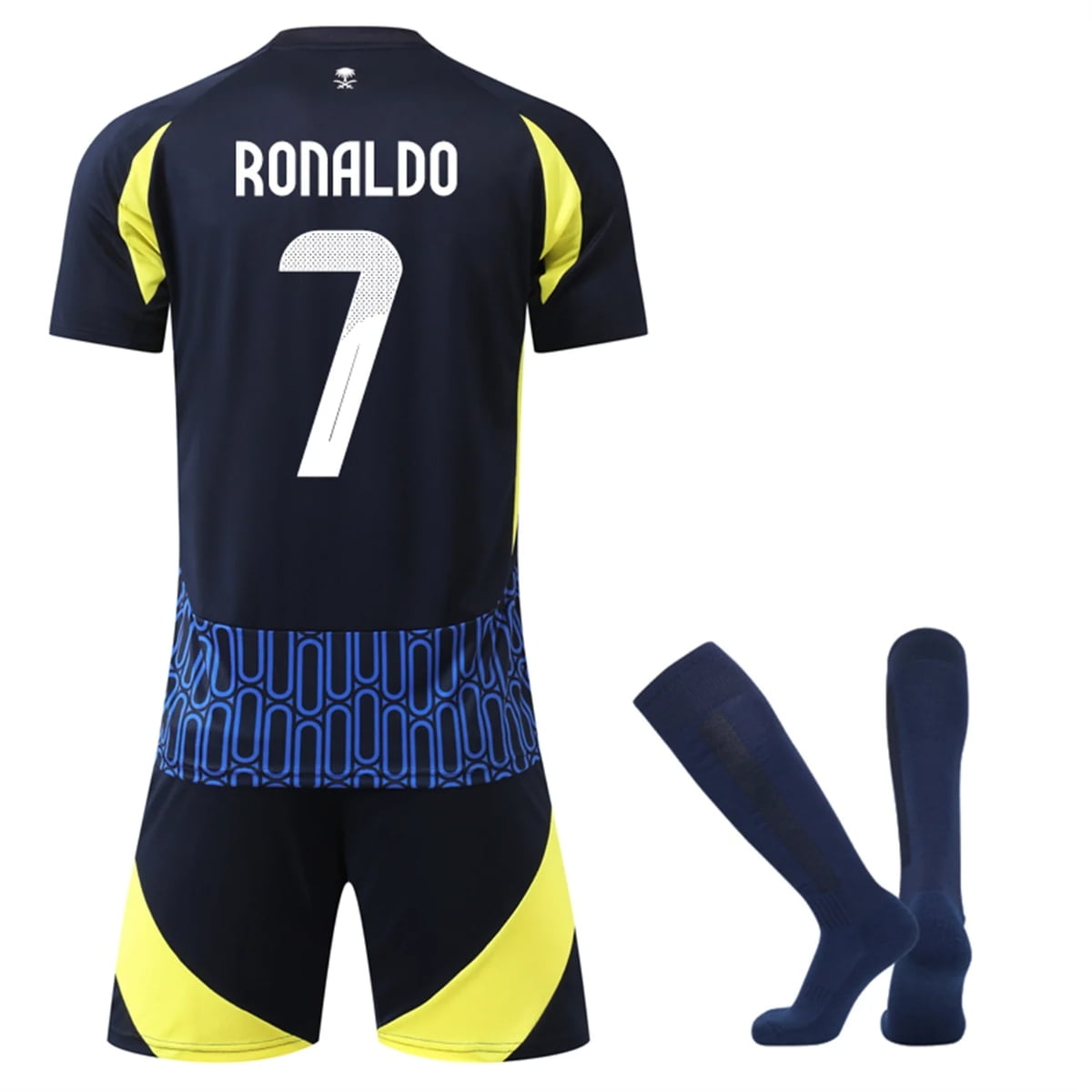 24/25 Dark Blue Away Activewear Soccer No.7 Ronaldo Fans Training ...