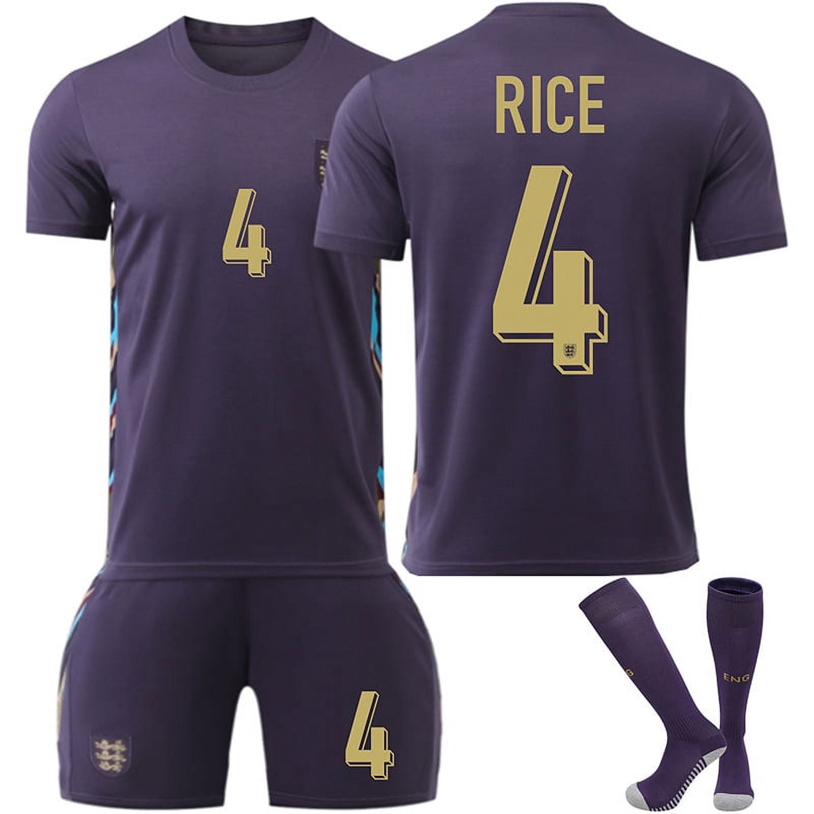 24/25 England Away Soccer Activewear No.4 RICE Fans Training Football ...