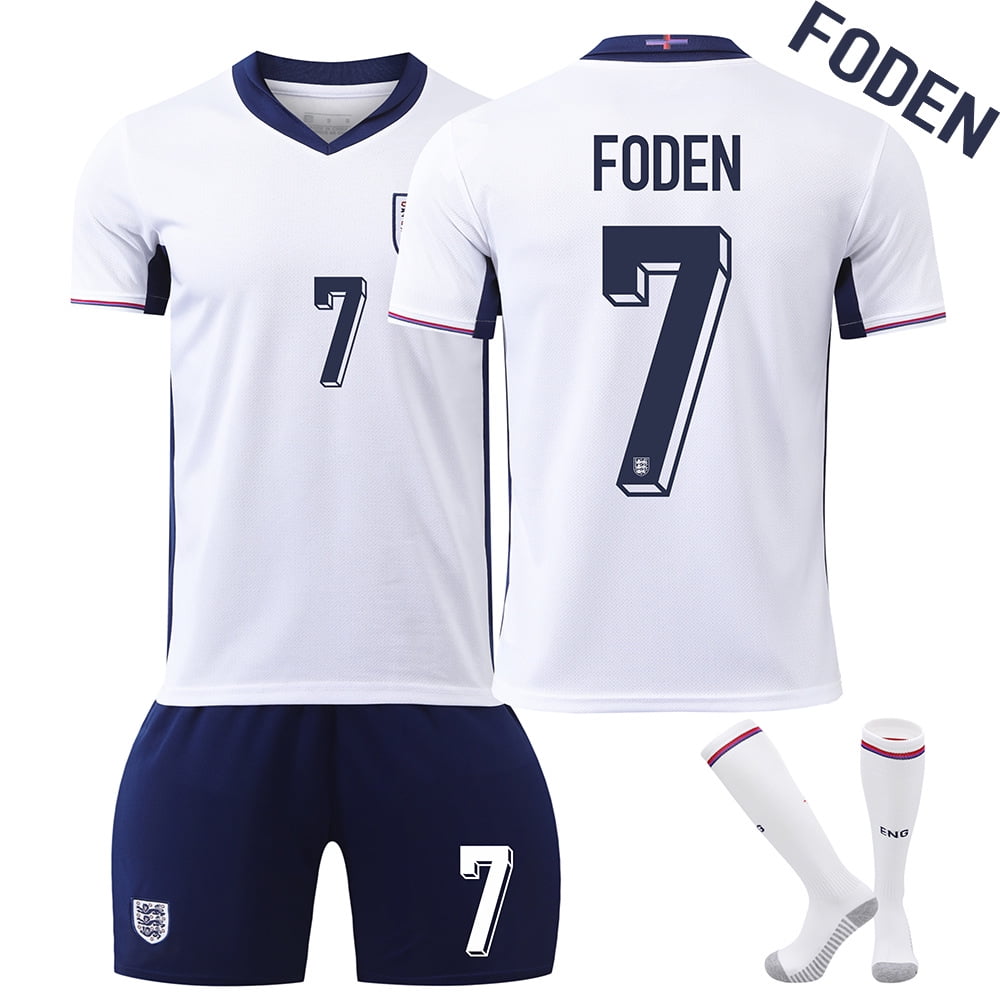 24/25 England Home No.7 FODEN Soccer Activewear Fans Training Football ...