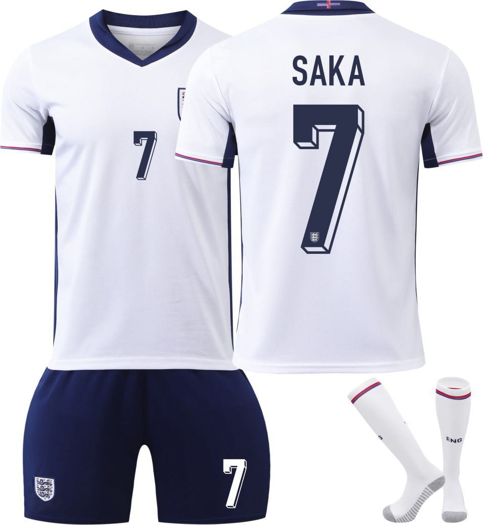 24/25 England Home No.7 SAKA Soccer Activewear Fans Training Football ...