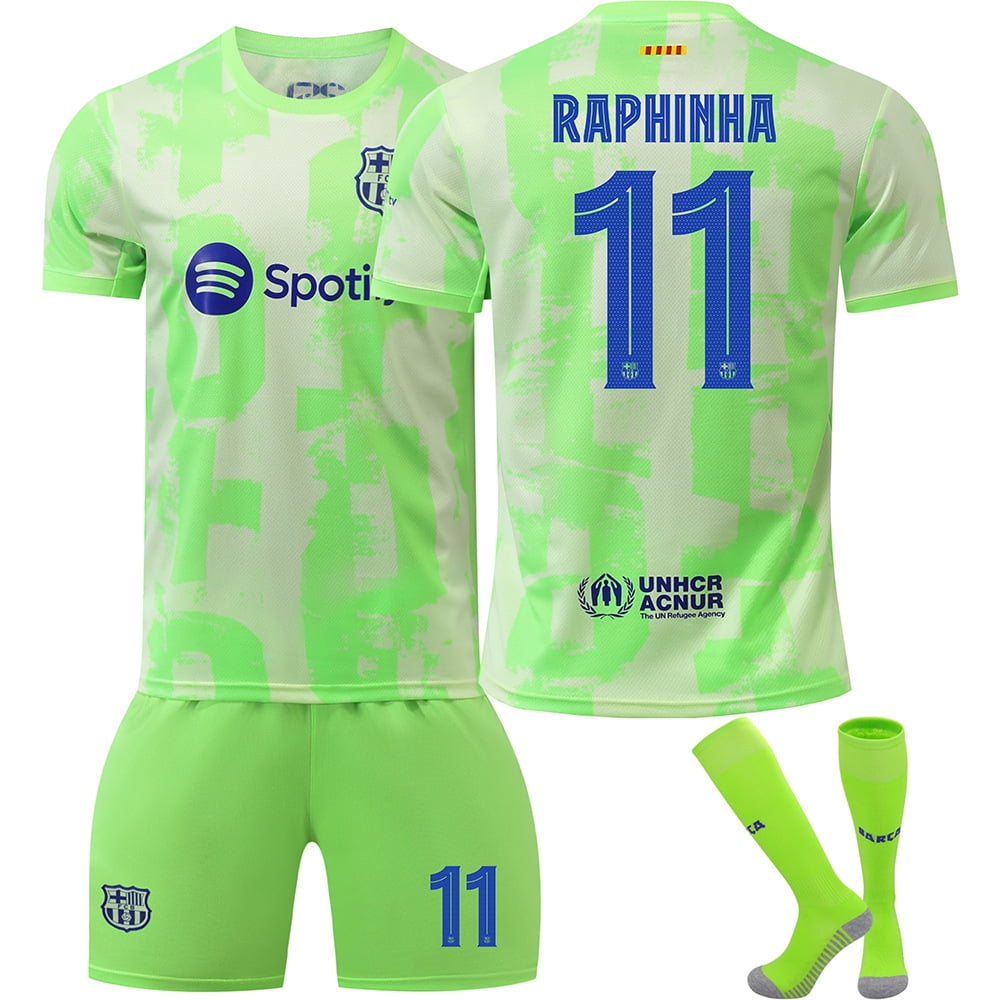 24/25 FC Barcelona 2nd Away Soccer Activewear No.11 RAPHINHA Fans ...