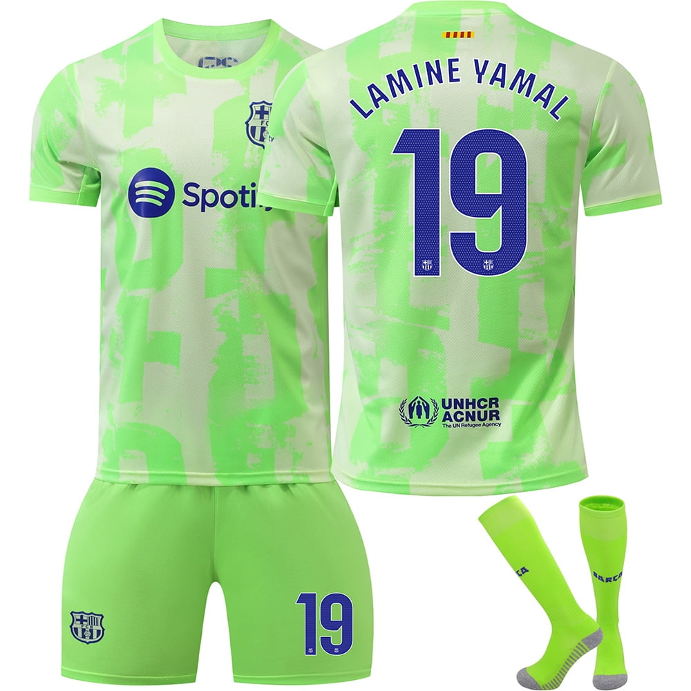 24/25 FC Barcelona 2nd Away Soccer Activewear No.19 LAMINE YAMAL Fans ...