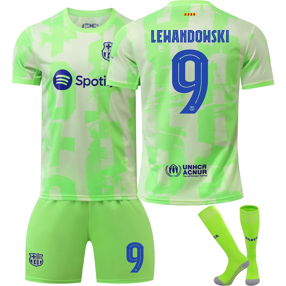 24/25 FC Barcelona 2nd Away Soccer Activewear No.9 LEWANDOWSKI Fans ...
