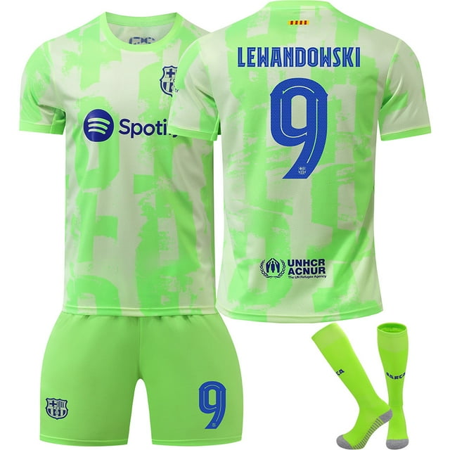 24/25 FC Barcelona 2nd Away Soccer Activewear No.9 LEWANDOWSKI Fans ...