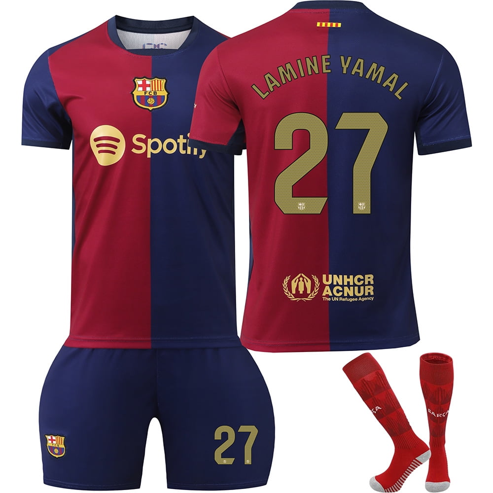 24/25 FC Barcelona Home Soccer Activewear No.27 LAMINE YAMAL Fans ...