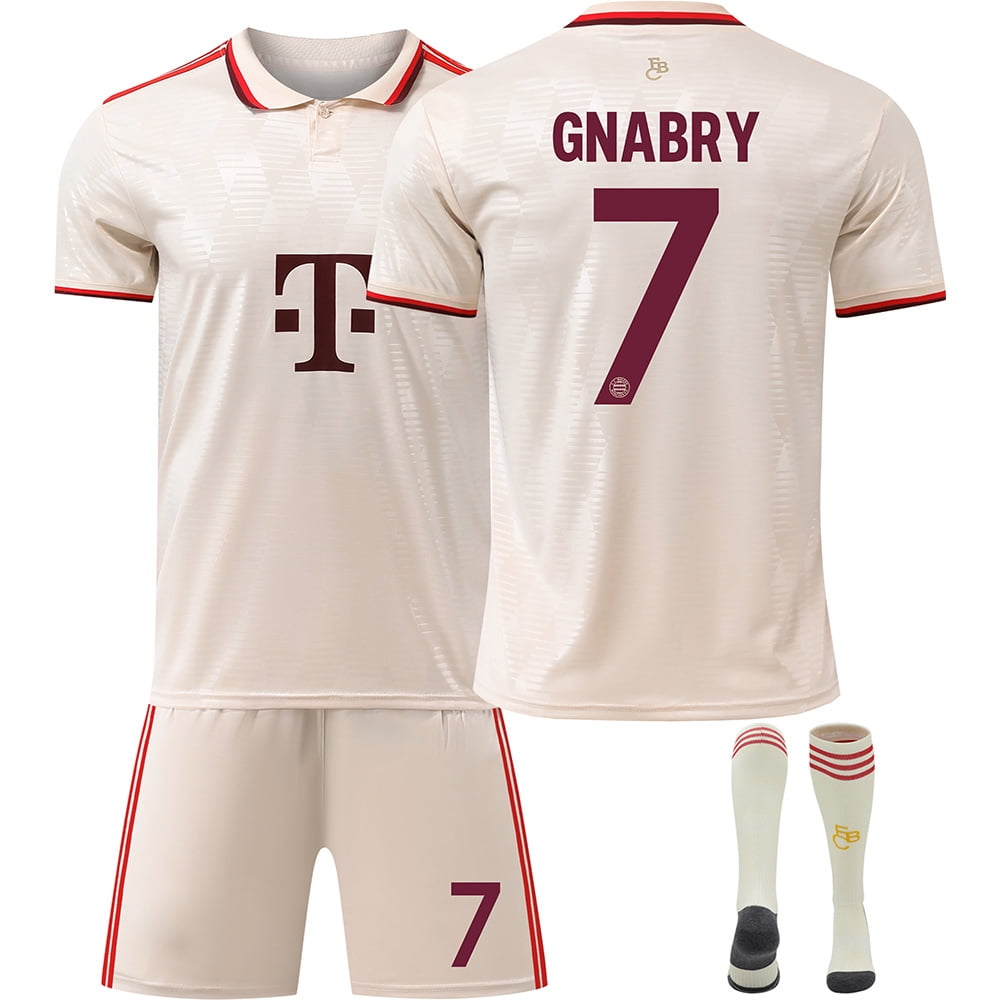 24/25 FC Bayern 2nd Away Soccer Activewear No.7 GNABRY Fans Training ...
