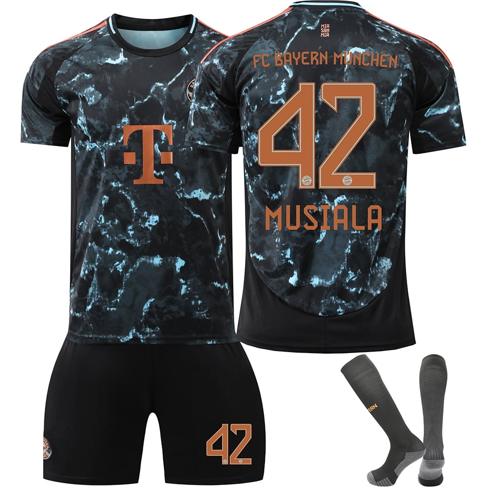 24/25 FC Bayern Away Soccer Activewear No.42 MUSIALA Fans Training ...