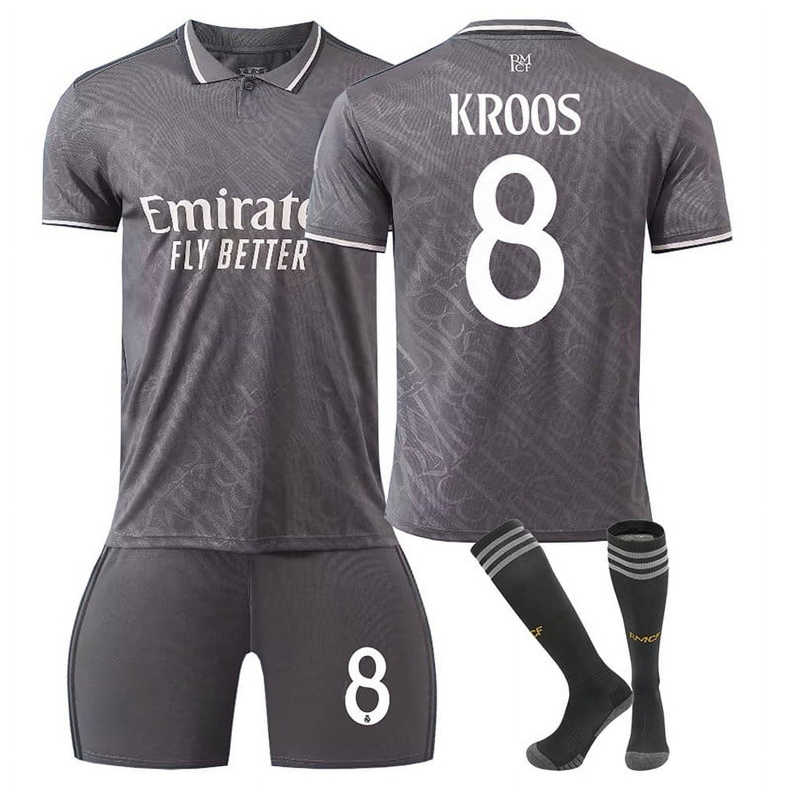 24/25 Flota Galaxy 2nd Away Grey Soccer Uniform No #8 Kroos Fans Training Jersey Socce Shirt Set ...