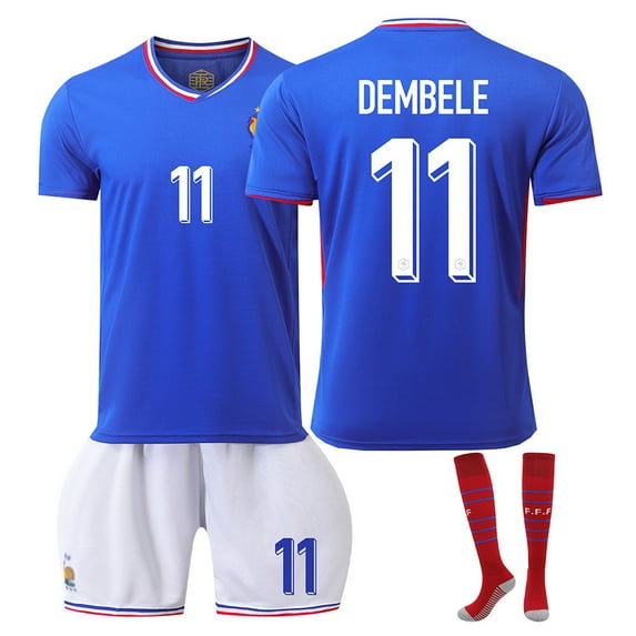 24/25 France Home Soccer Activewear No.11 DEMBELE Fans Training ...