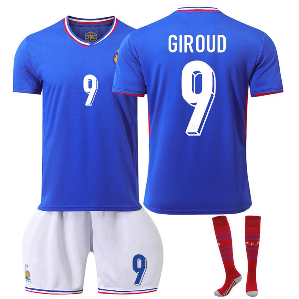 24/25 France Home Soccer Activewear No.9 GIROUD Fans Training Football ...