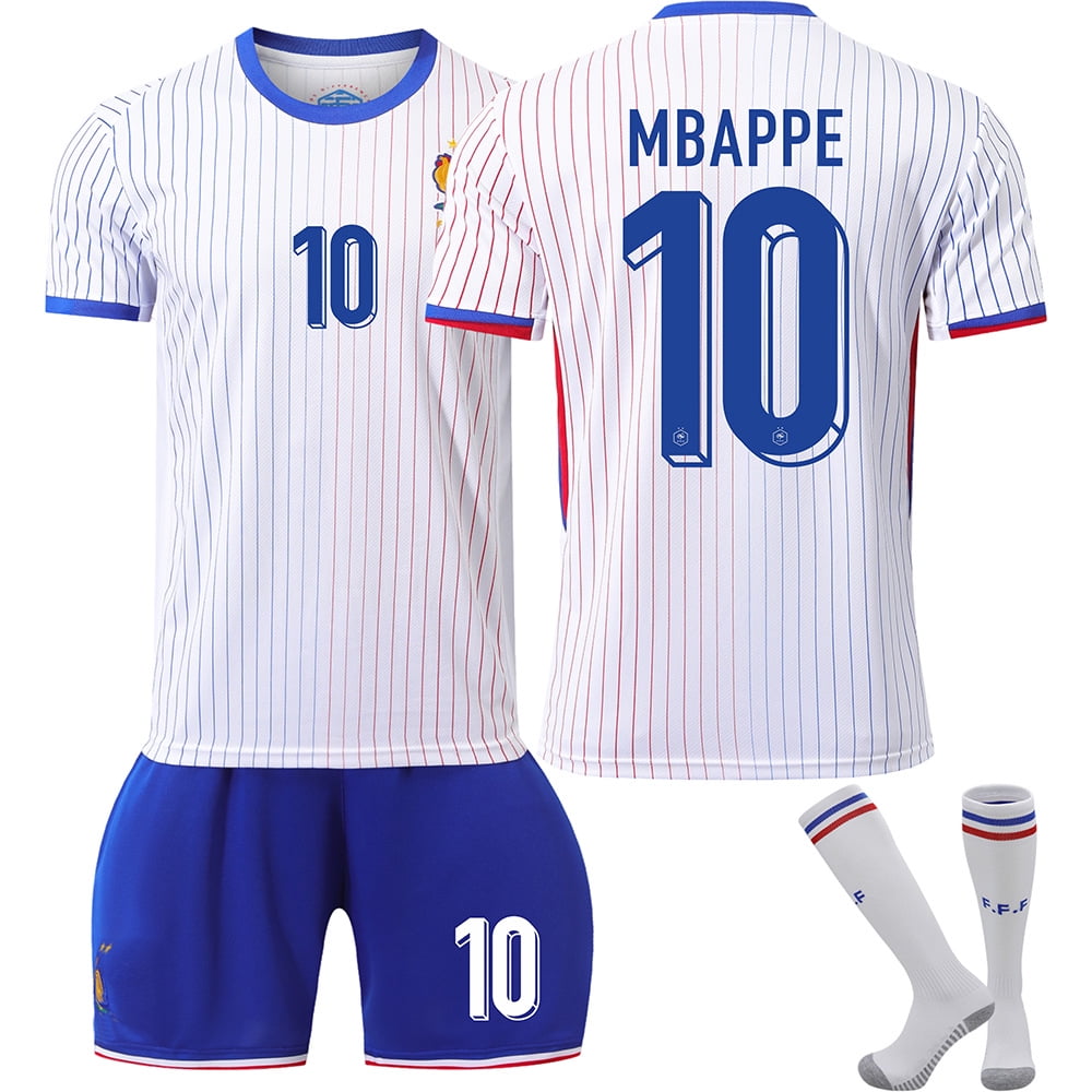 24/25 France No.10 MBAPPE Away football jersey fan training jersey set ...