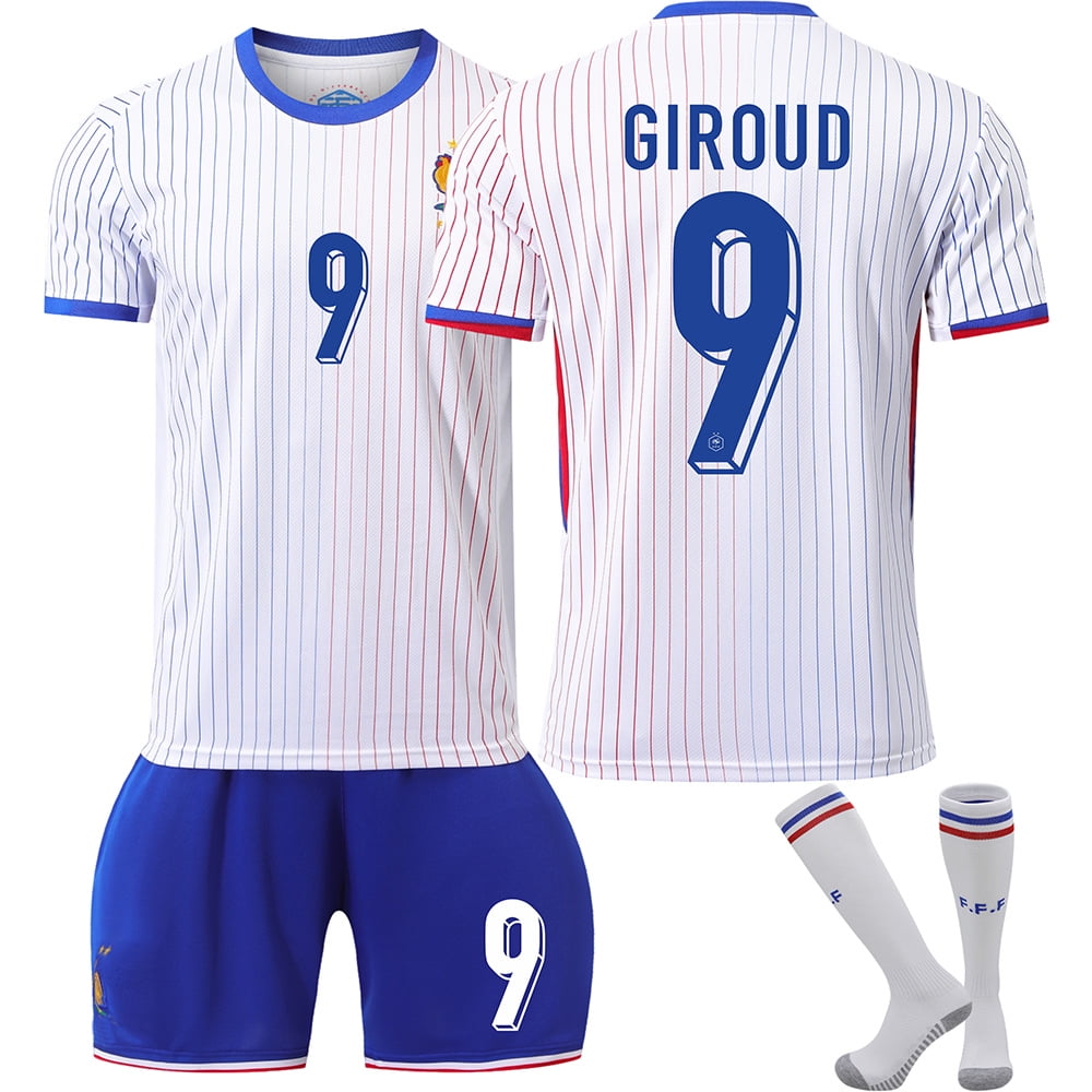 24/25 France No.9 GIROUD Away football jersey fan training jersey set ...