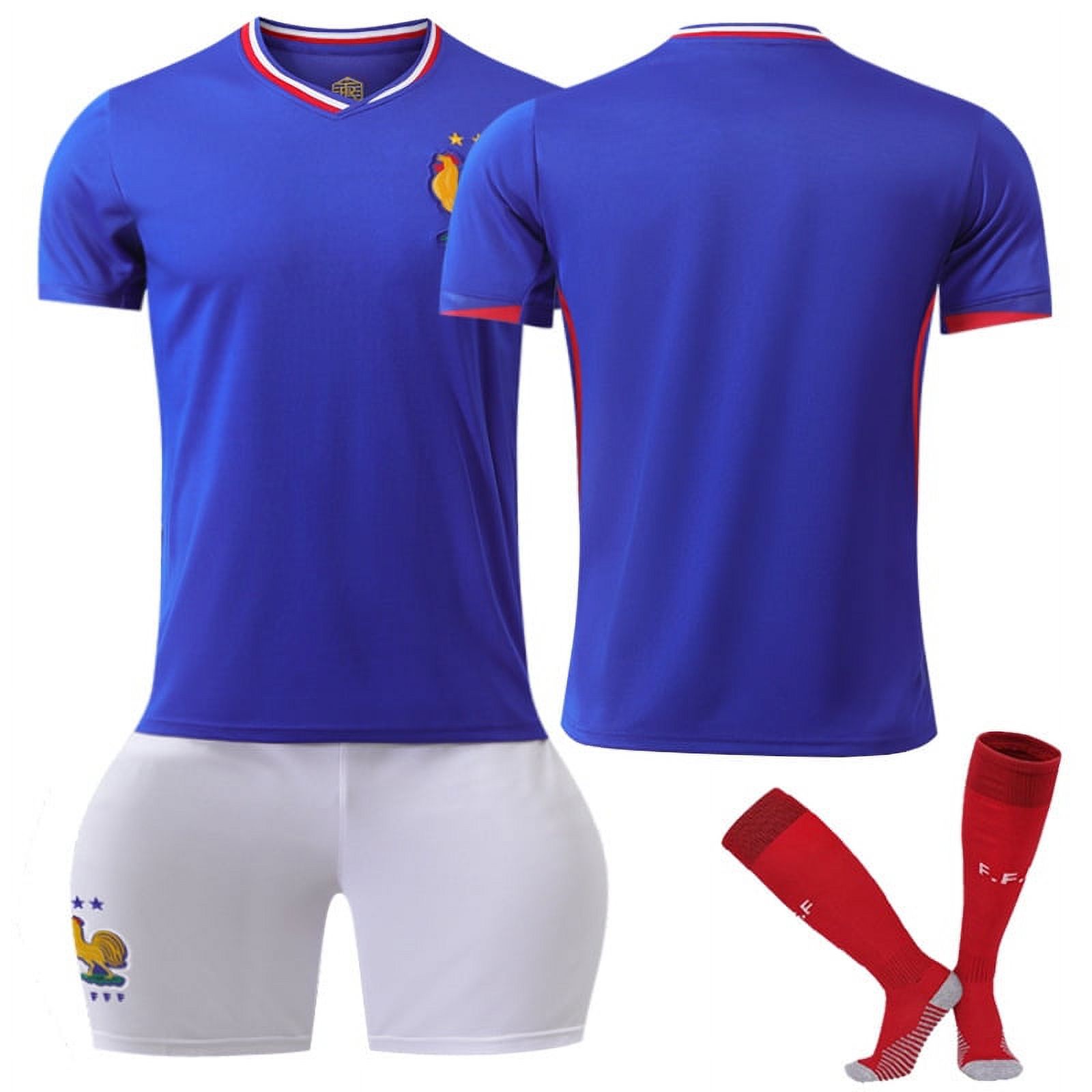 24/25 France home football jersey No Number Soccer Training Suits Adult ...