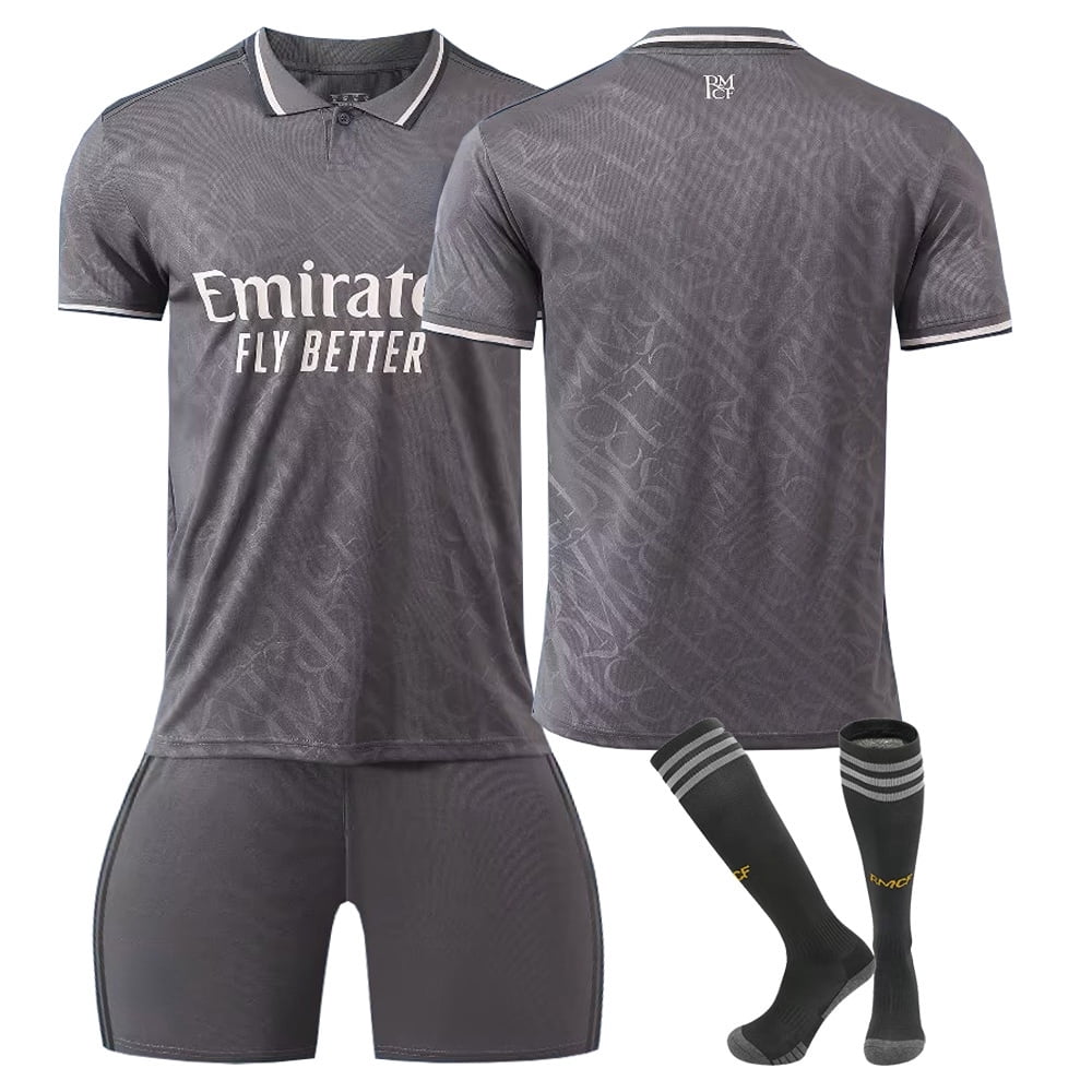 24/25 Grey 2nd Away Soccer Activewear No Number Fans Training Football ...