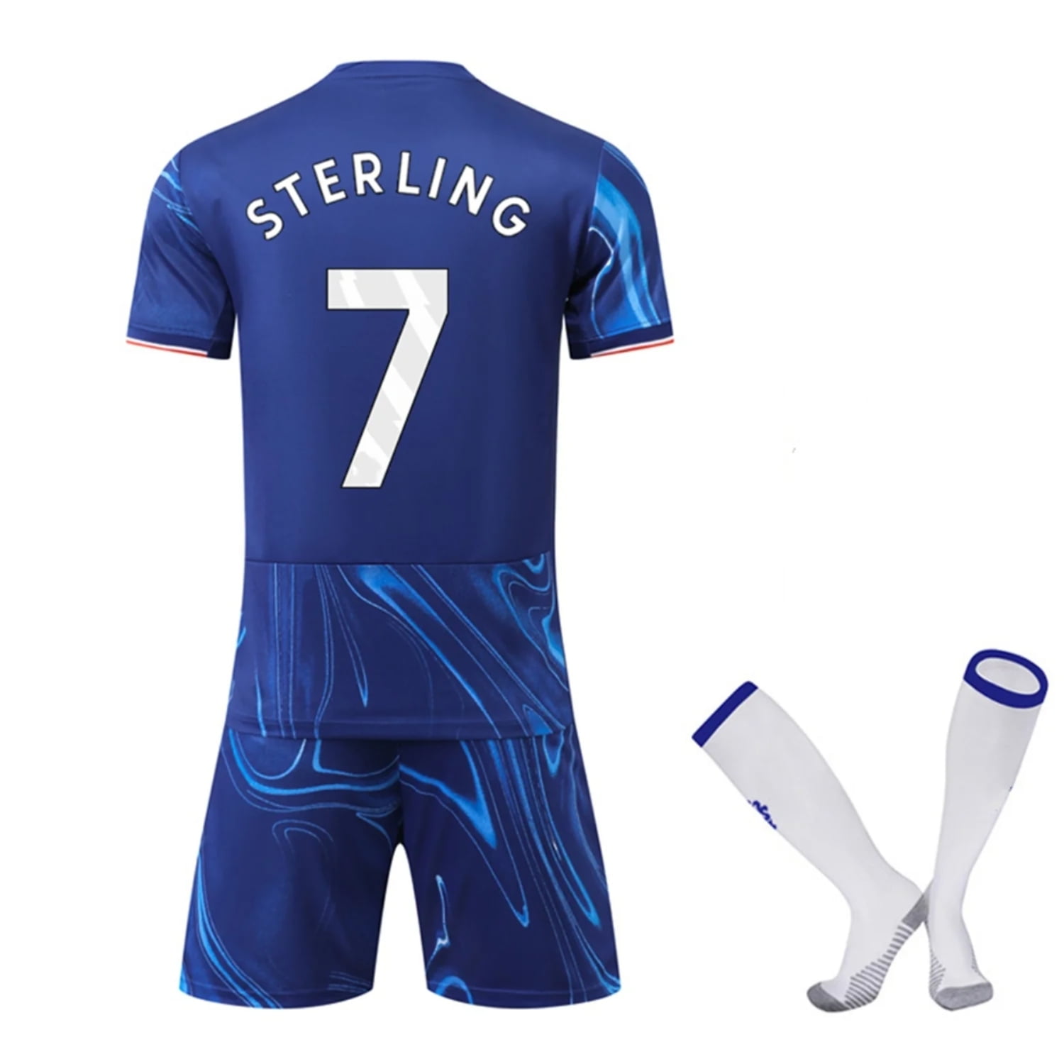 24/25 Home Blue Activewear No.7 STERLING Football Fans Training Shirt ...
