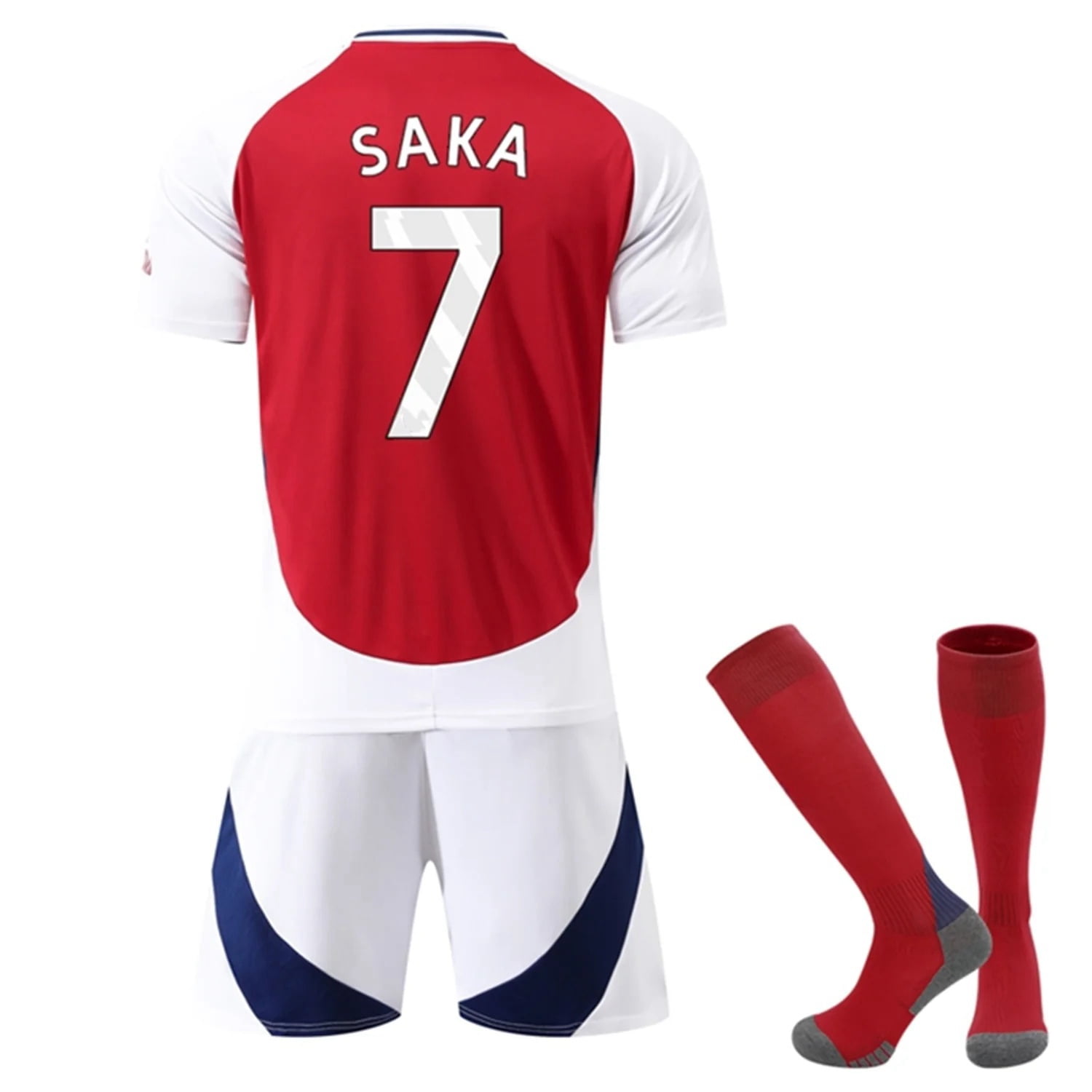 24/25 Home Red Activewear Red & White No.7 Saka Football Fans Training ...