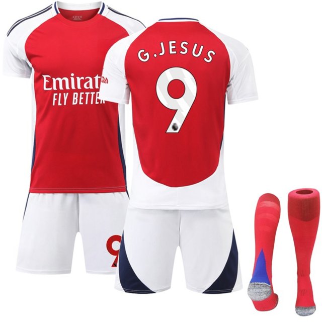 24/25 Home Soccer Activewear No.9 Jesus Fans Training Soccer Jerseys ...