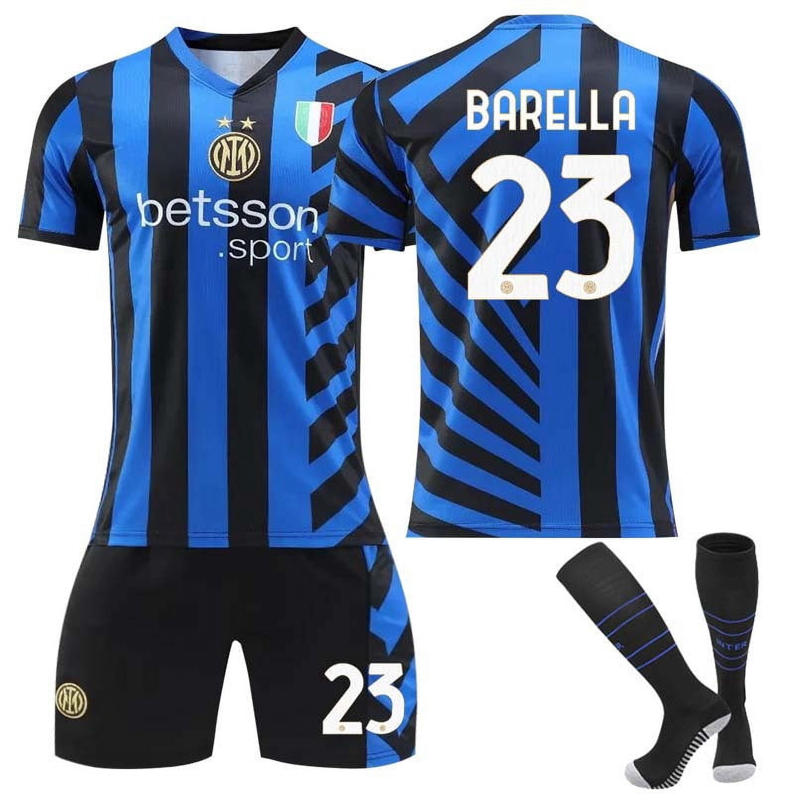 24/25 Inter Milan Home Jersey No.23 Barella Soccer Training Suits Adult ...