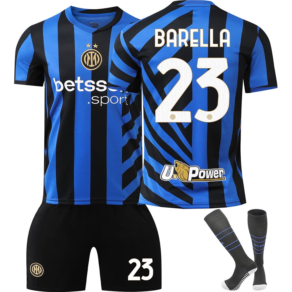 24/25 Internazionale Milano Home Soccer Activewear No.23 BARELLA Fans ...