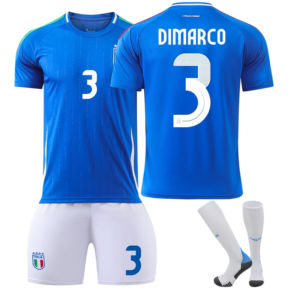 24/25 Italy Away No.3 DIMARCO football jersey fan training jersey set ...