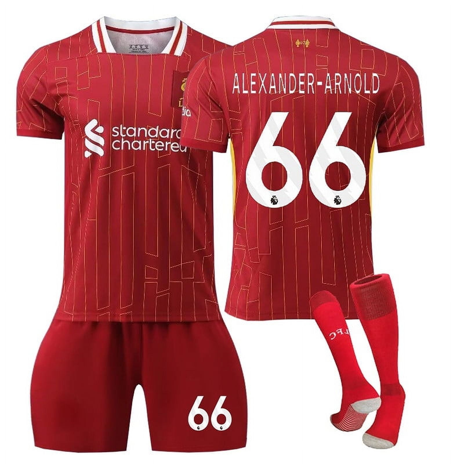 24/25 Kopites Home Red Soccer Uniform No #66 Alexander-Arnold Fans ...