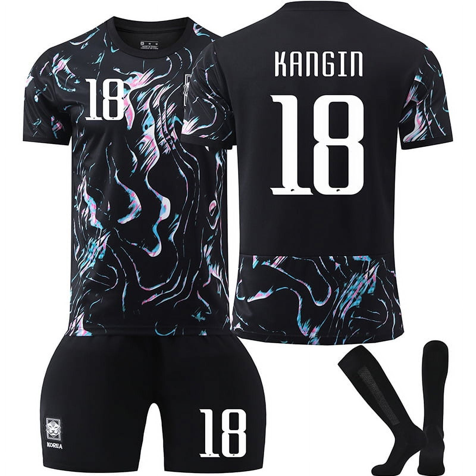 24/25 Korea Away Soccer Activewear No.18 KANGIN Fans Training Football ...