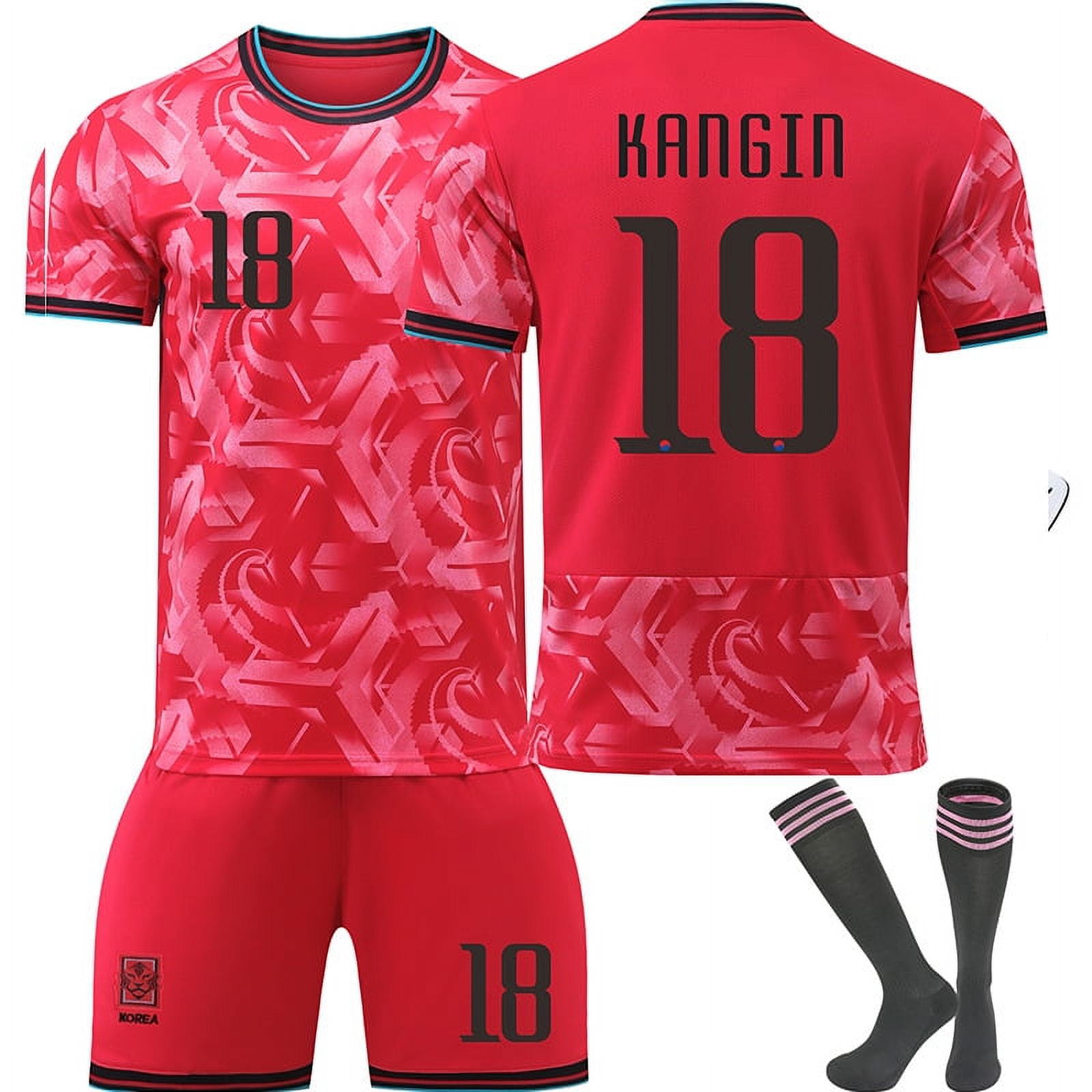 24/25 Korea Home Soccer Activewear No.18 KANGIN Fans Training Football ...