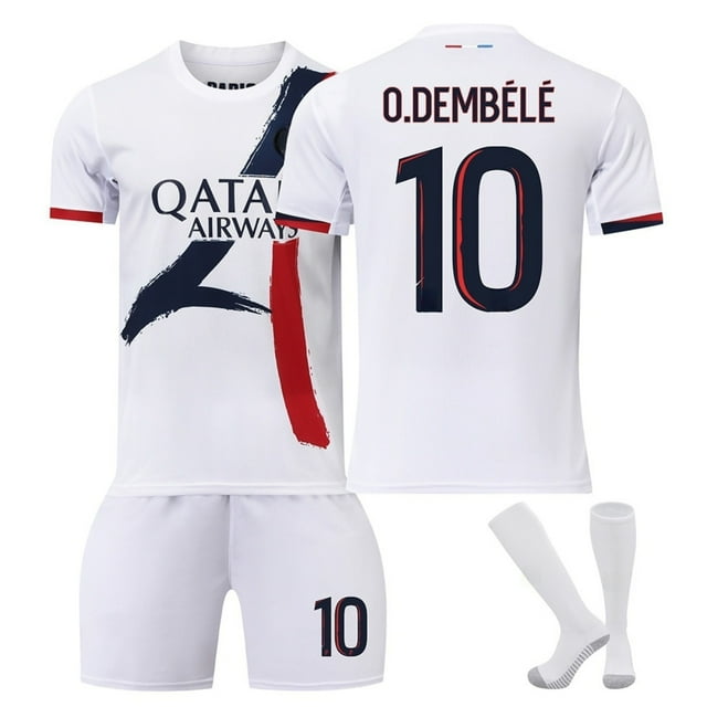 24/25 Les Parisiens Away White Soccer Activewear #10 O Dembele Football ...