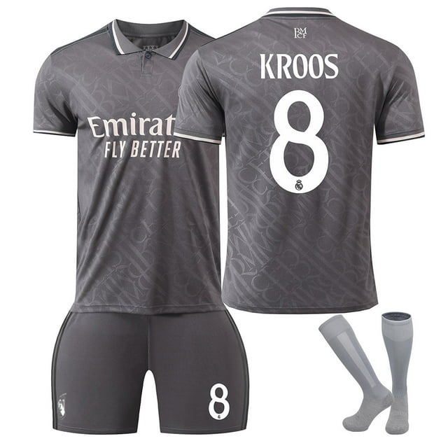 24/25 Madrid 2nd Away Soccer Activewear No.8 Kroos Fans Training ...