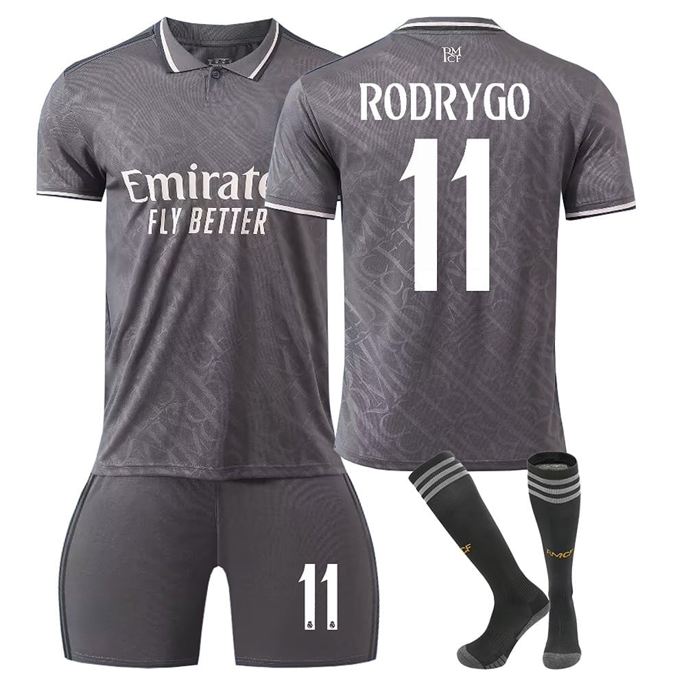 24/25 Madrid Blue Soccer Activewear No.11 Rodrygo Fans Training ...