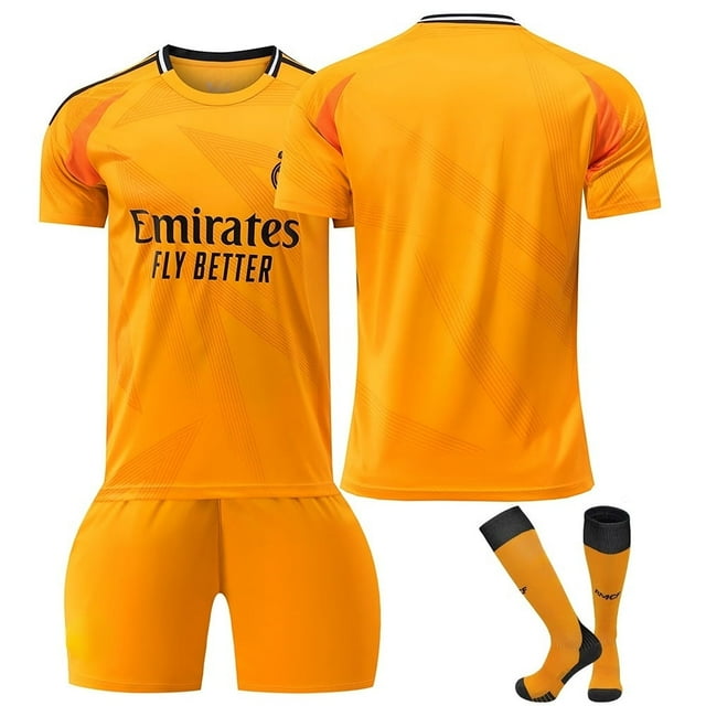 24/25 Madrid Orange Away Soccer Activewear No Number Fans Training ...