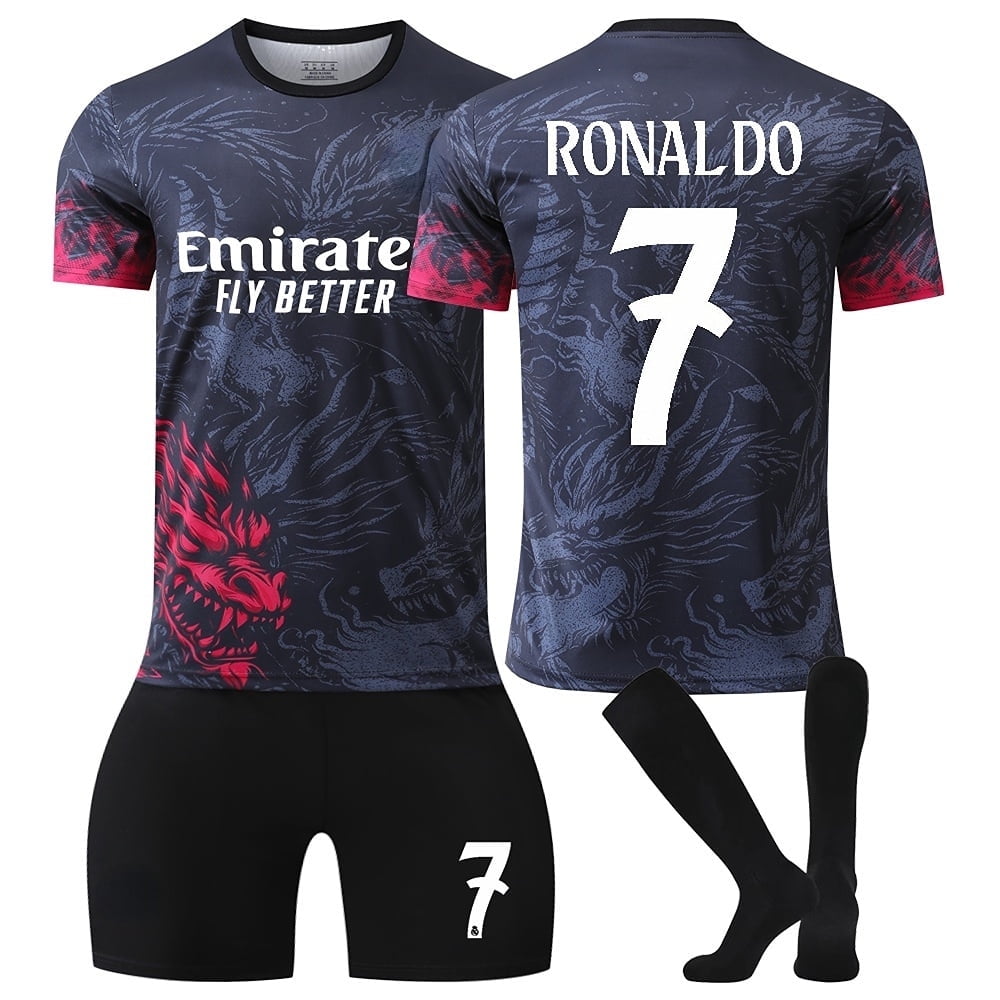 24/25 Madrid Popular Dragon Pattern Special Edition Soccer Activewear Print No.7 Ronaldo Fans ...