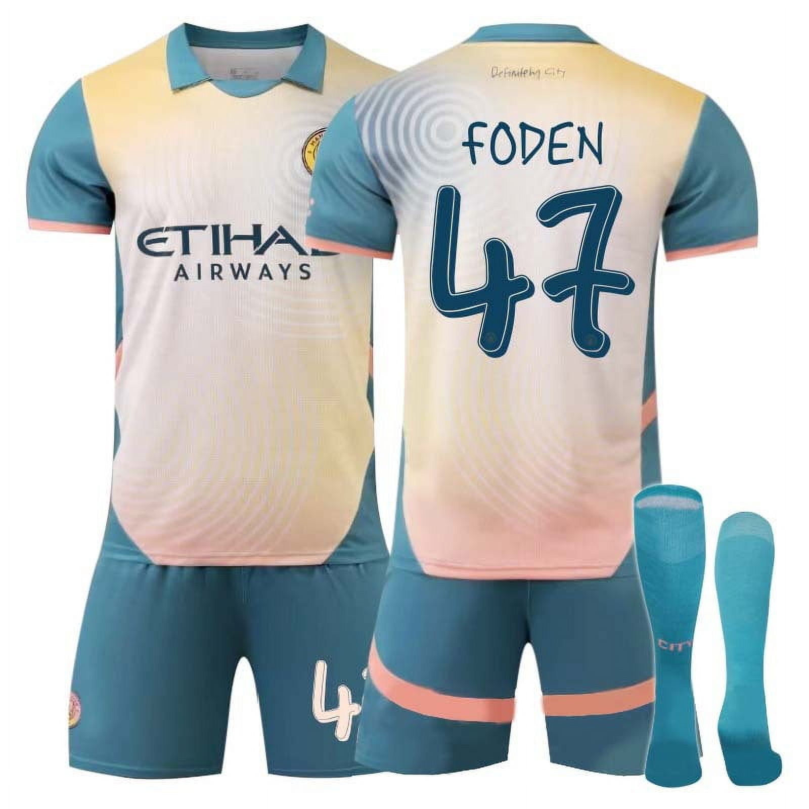 24/25 Man City 3nd Away Soccer Activewear No.47 FODEN Fans Training ...