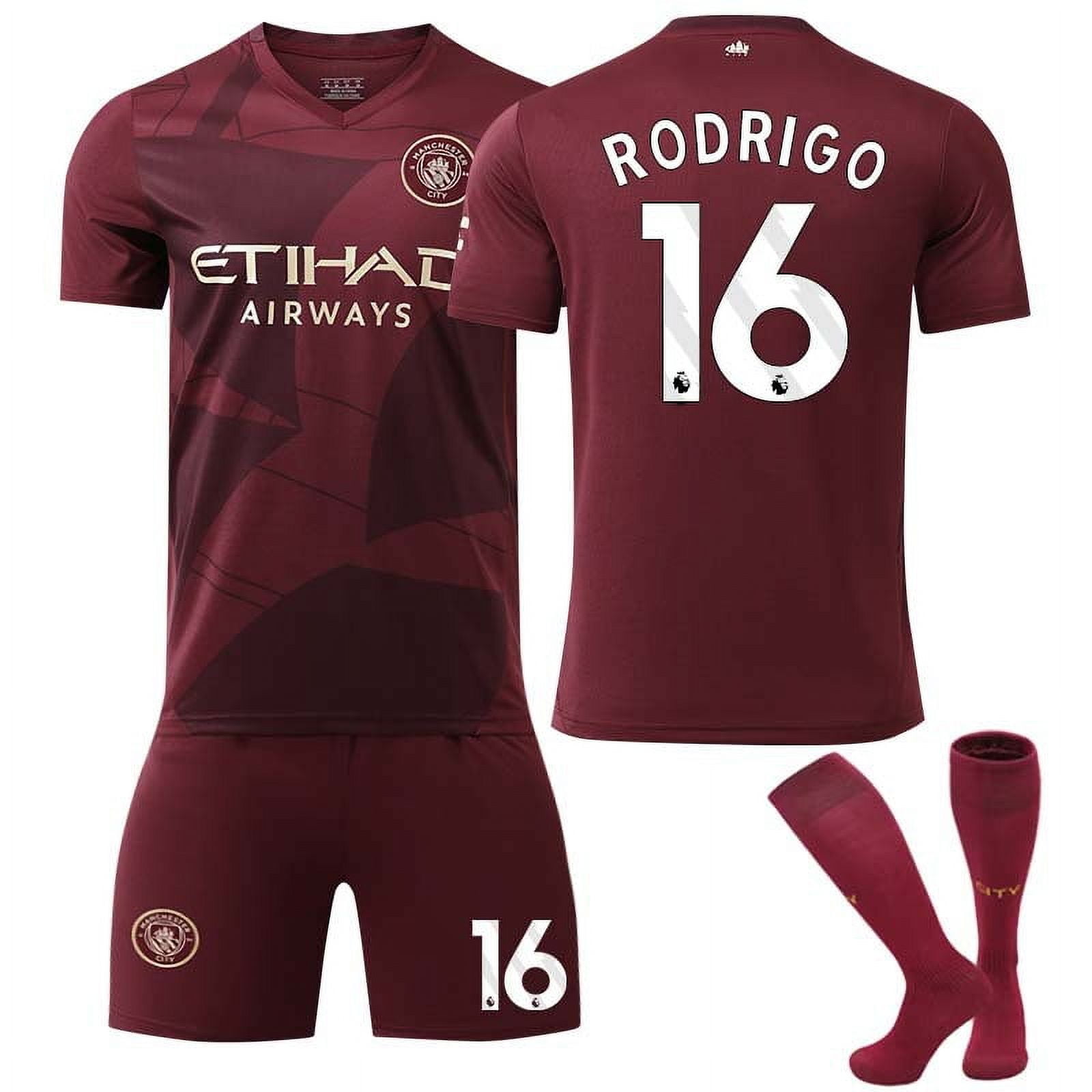 24/25 Manchester City 2 away football jersey No.16 Rodrigo Soccer ...