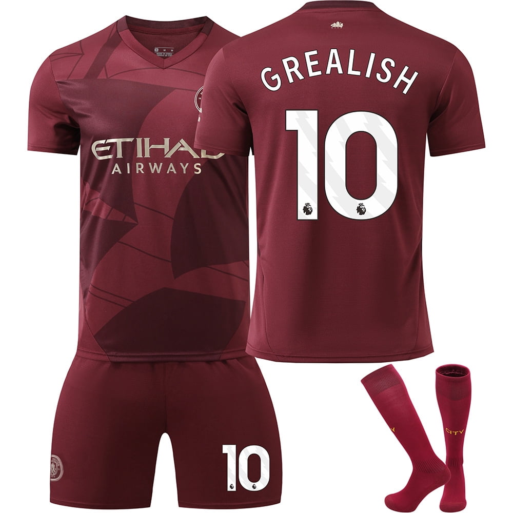 24/25 Manchester City 2nd Away No.10 GREALISH football jersey fan ...