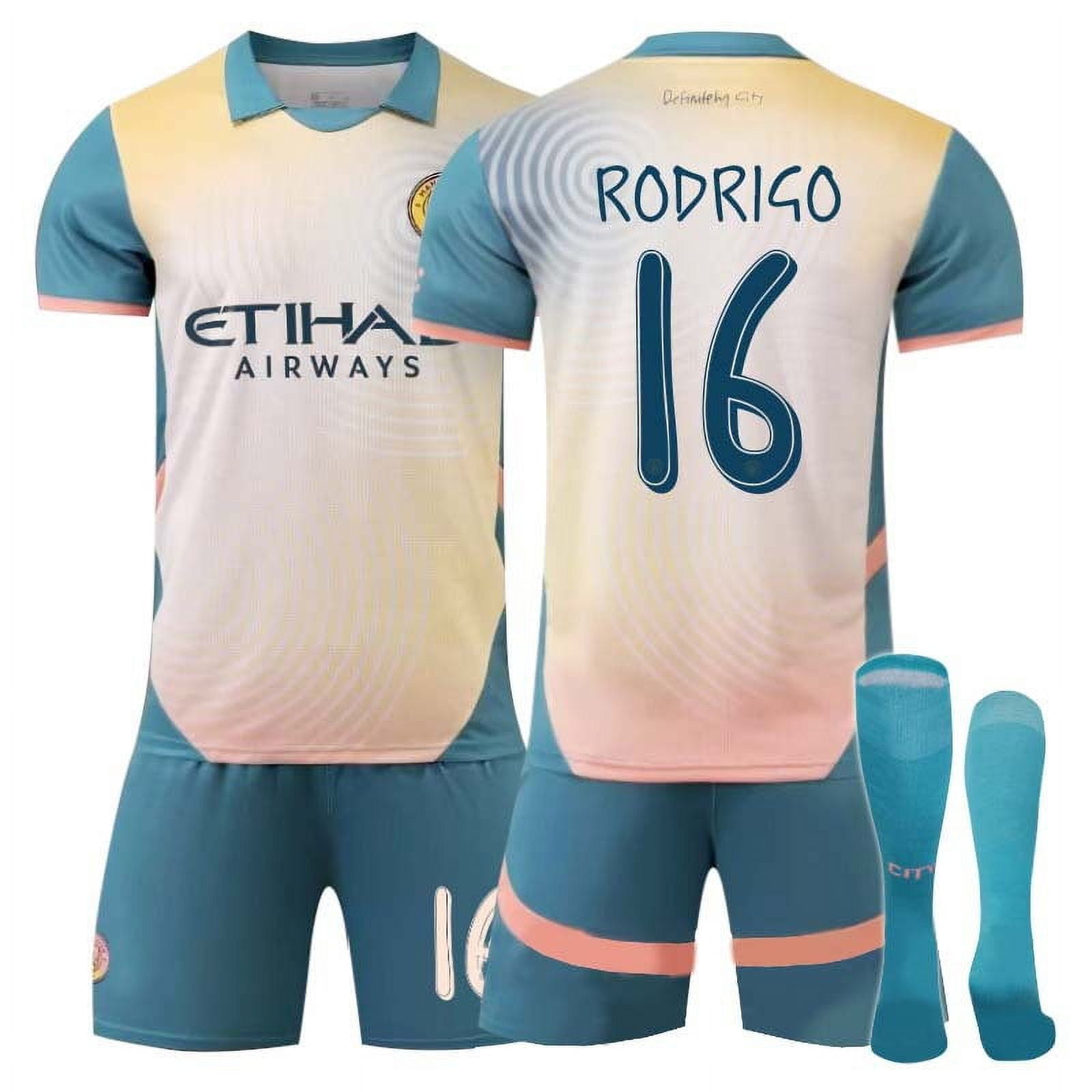 24/25 Manchester City 3rd Away No.16 RODRIGO Soccer Activewear Fans ...