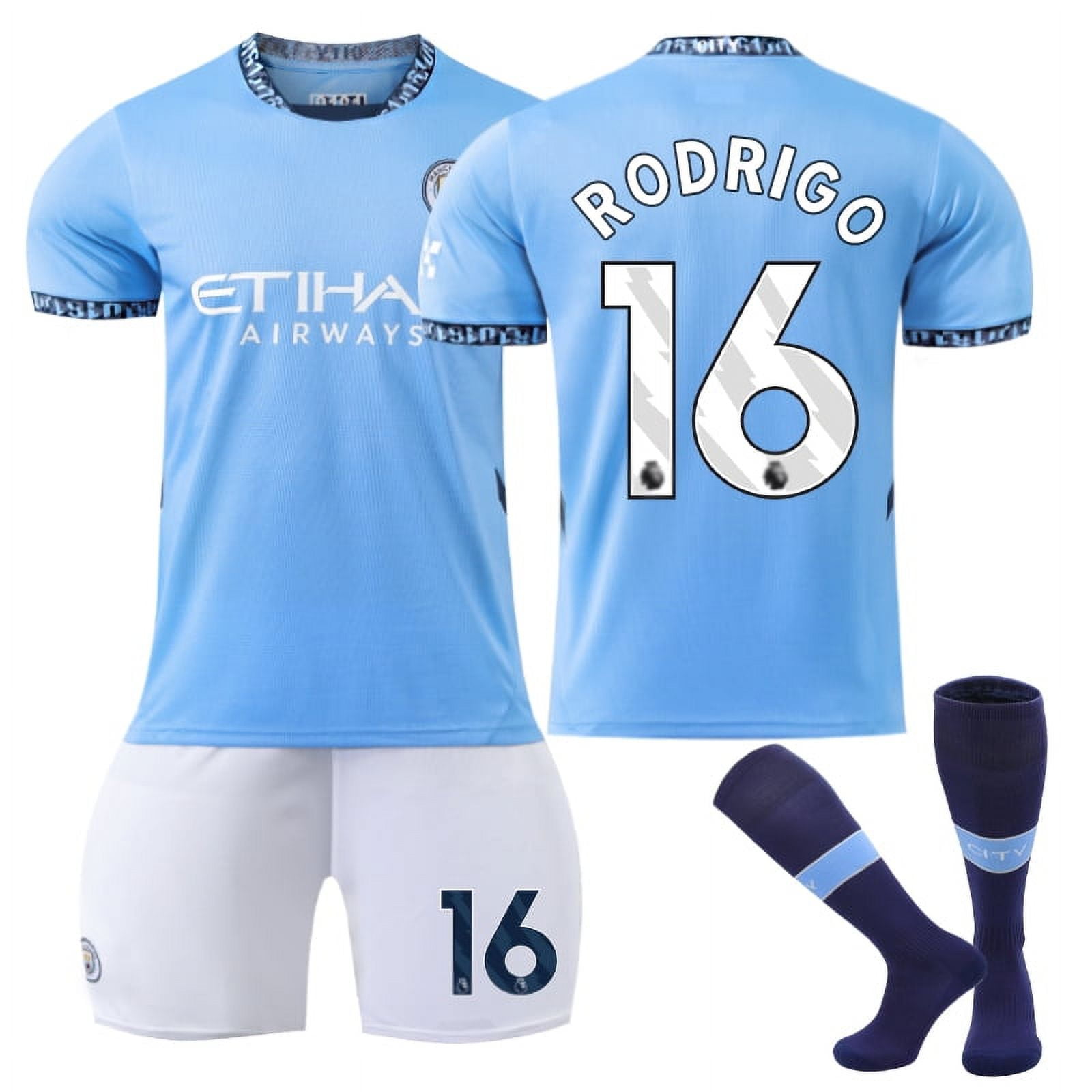 24/25 Manchester City Home Soccer Jerseys No.16 RODRIGO Women Men Kids ...