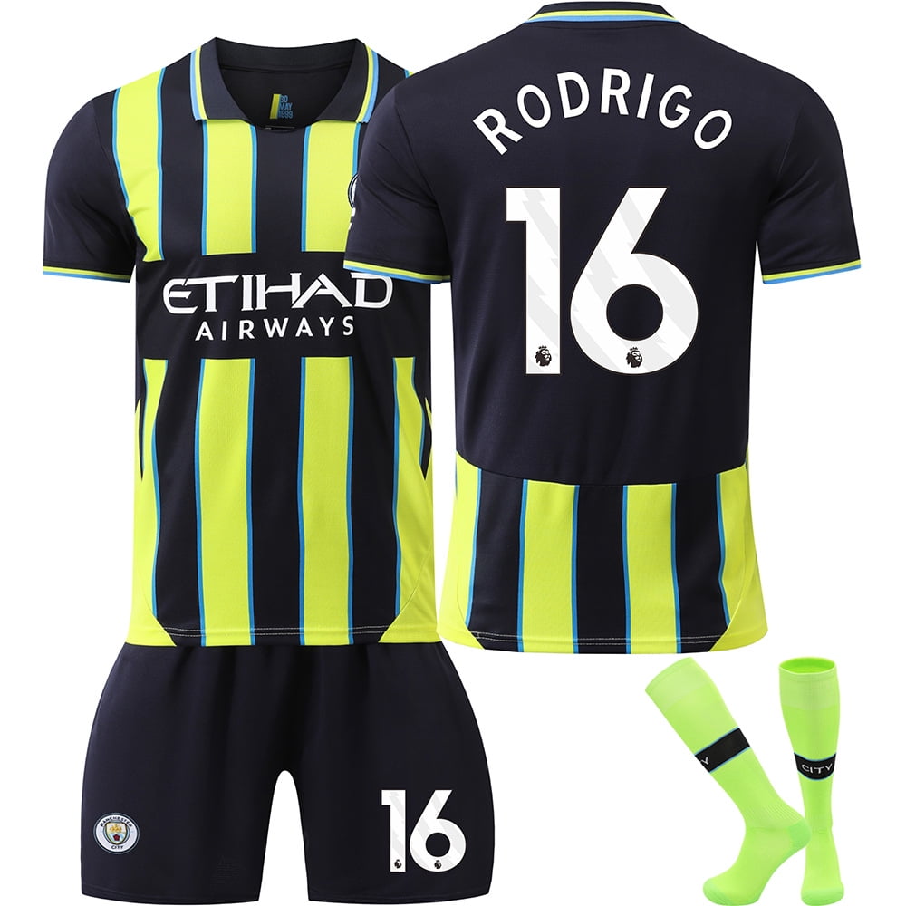 24/25 Manchester City No.16 RODRIGO Away football jersey fan training ...