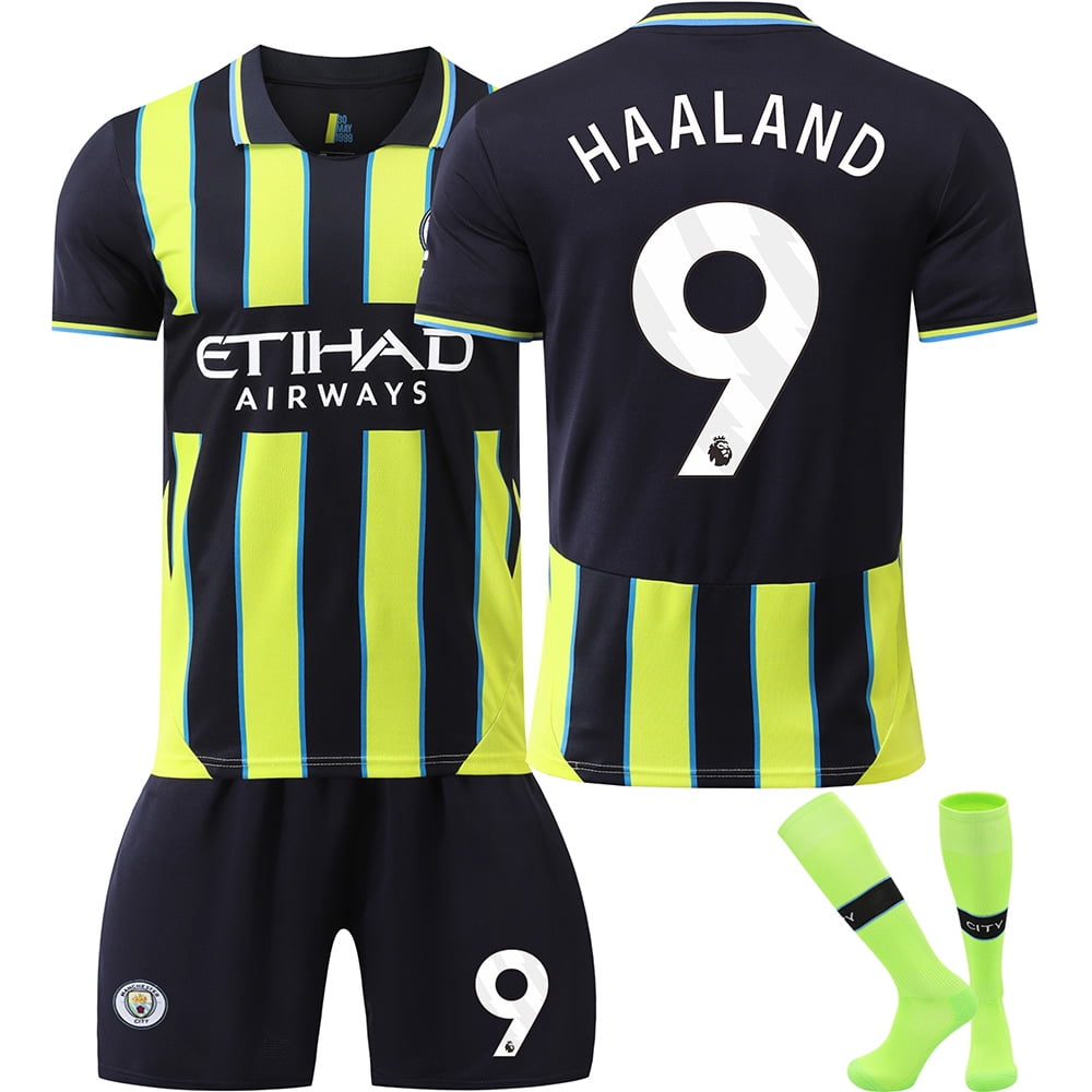 24/25 Manchester City No.9 HALLAND Away Football jersey fan training ...