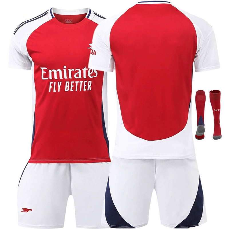 24-25 North London Home Jersey Set Blank Football Kit for Adults-XXL ...